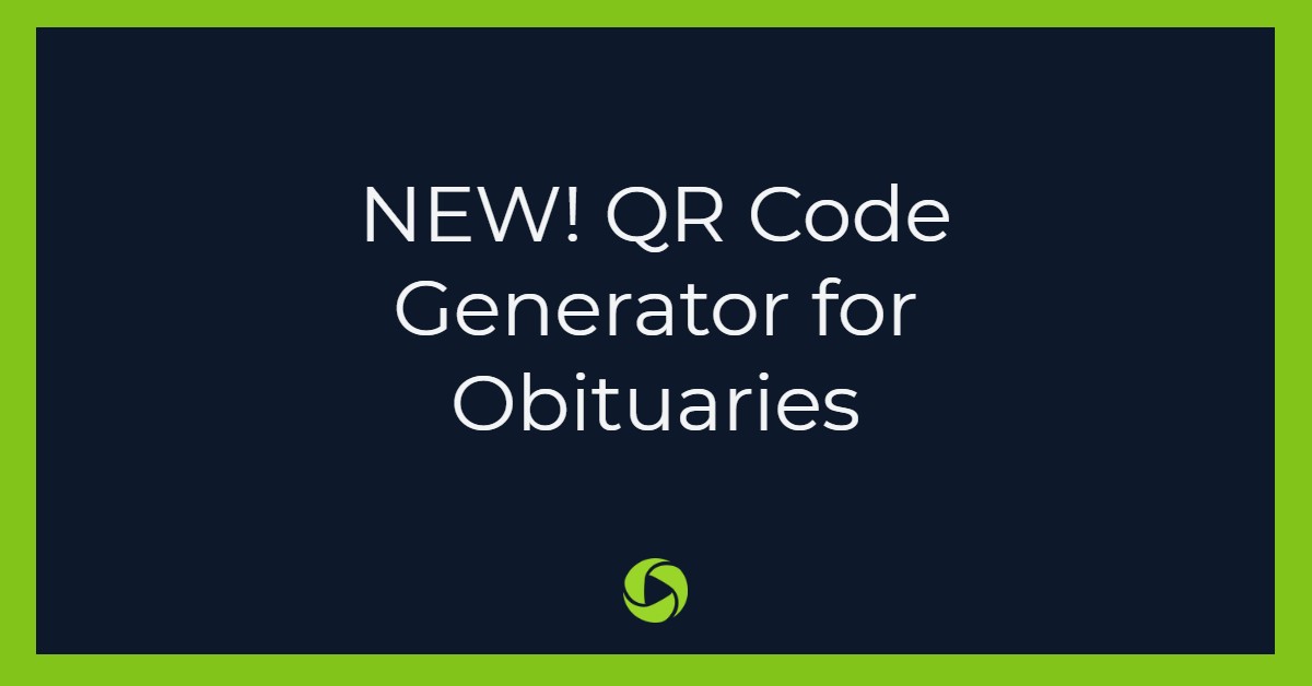NEW! QR Code Generator for Obituaries
